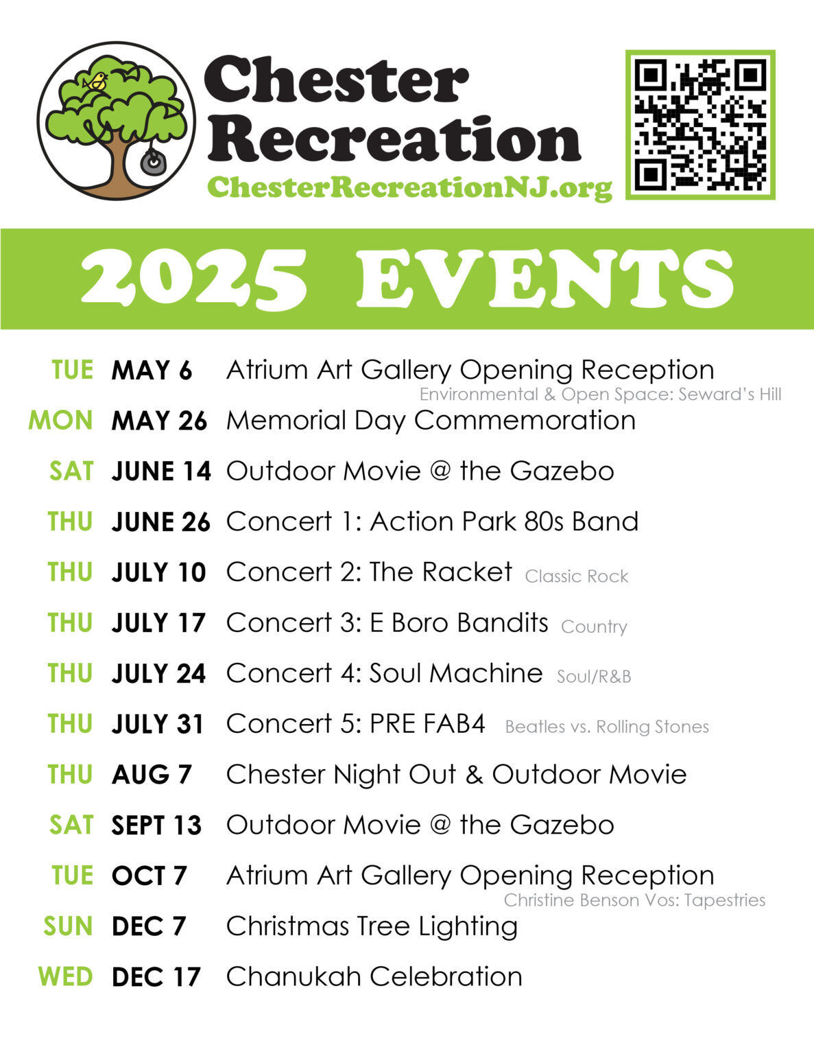 Chester Recreation – Serving Chester, NJ