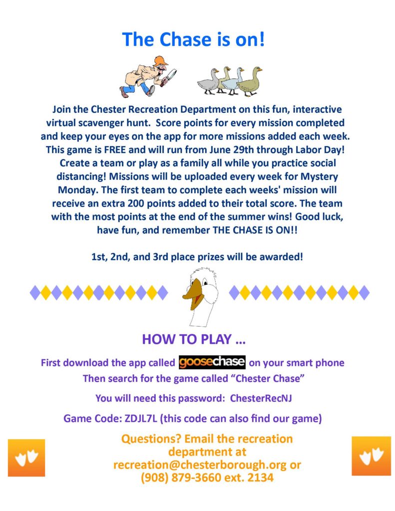 Chester Recreation – Serving Chester Borough & Chester Township, NJ